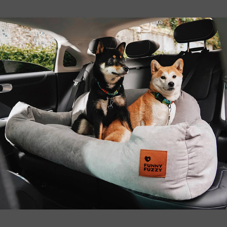 Siège Auto Sécurisé pour Chiens Moyens et Grands - Style Traversin pou